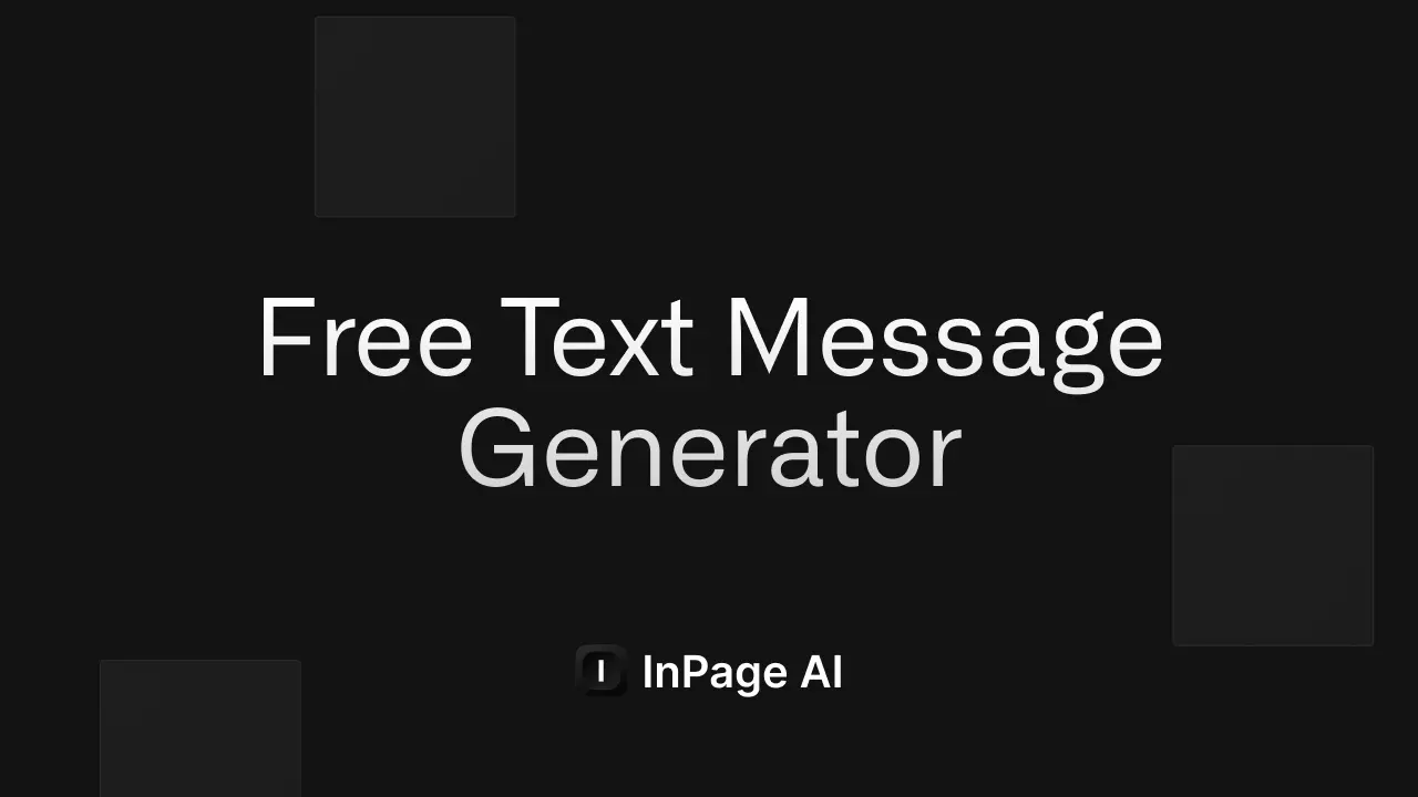 Free Text Message Generator Write Better Messages With AI InPage AI Blog Free Text Message Generator Write Better Messages With AI InPage AI Blog